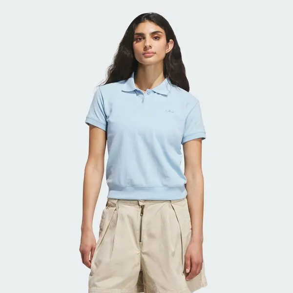Adidas Short Sleeve Polo Shirt Blue - Clear Sky