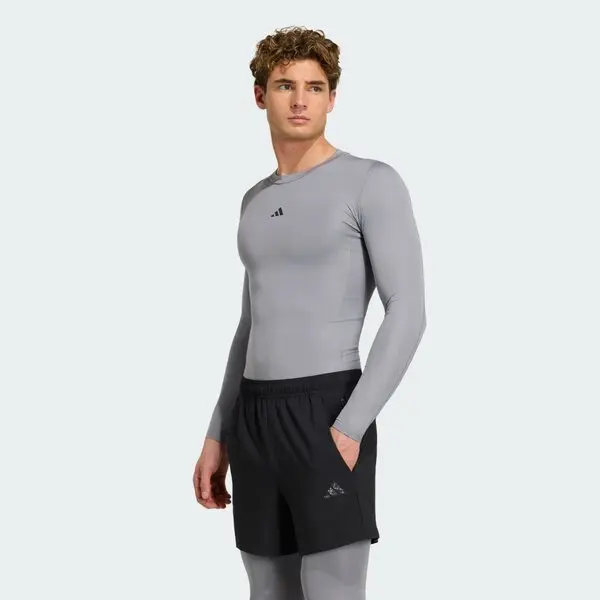 Adidas Techfit Compression Training Long Sleeve Tee - Grey