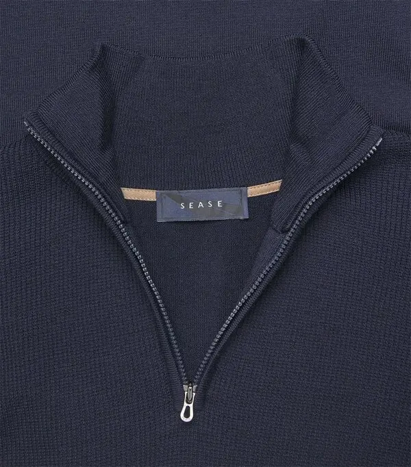 Sease Virgin Wool Quarter-zip Sweater