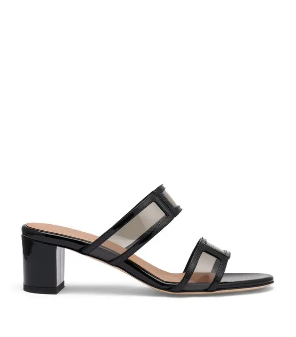 MALONE SOULIERS Leather And Pvc Loulou Heeled Mules 45 - Black