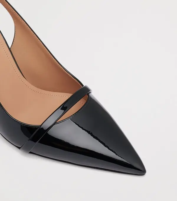 MALONE SOULIERS Patent Leather Schiffer Slingback Pumps 70
