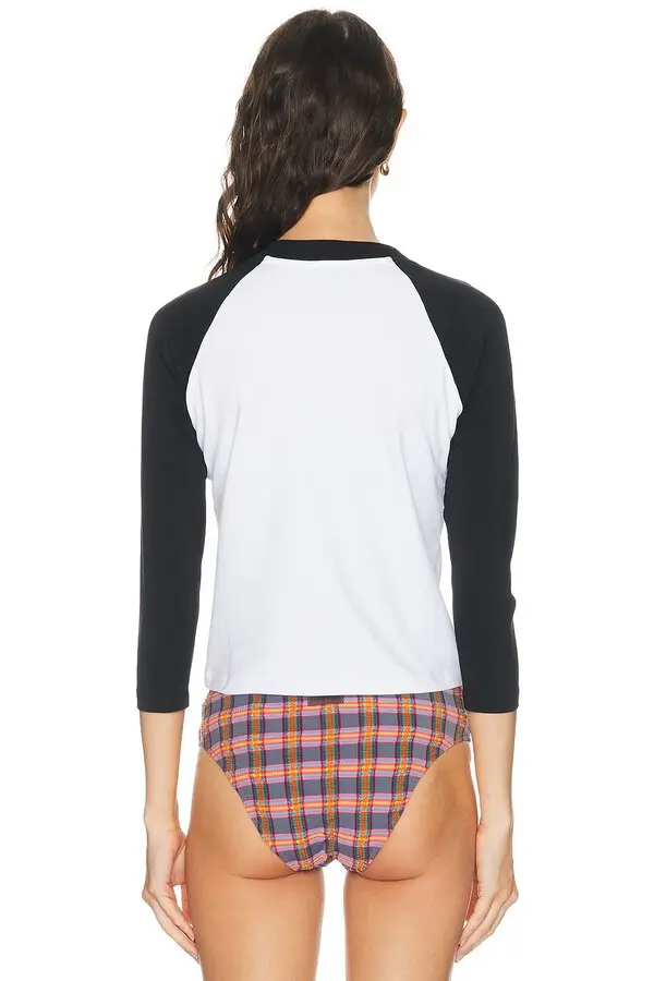 Casablanca Baseball Tee In Black & White