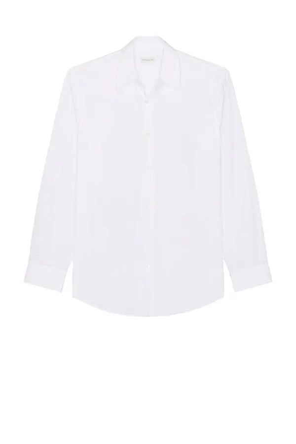 Dries Van Noten Caper Shirt In Blue - White
