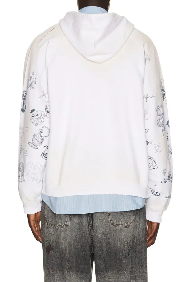 Balenciaga Raglan Zip Up Hoodie