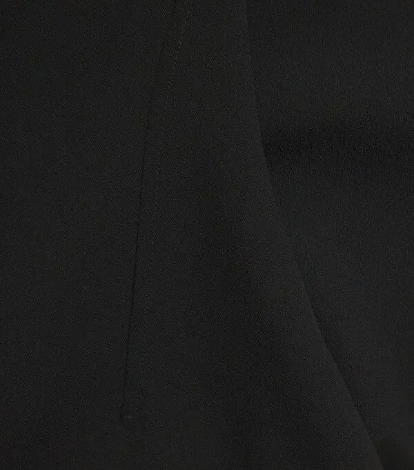 JIL SANDER Wool Sablé V-neck Midi Dress