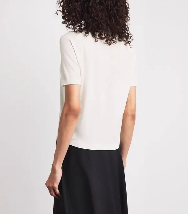 JIL SANDER Wool Polo Shirt - White