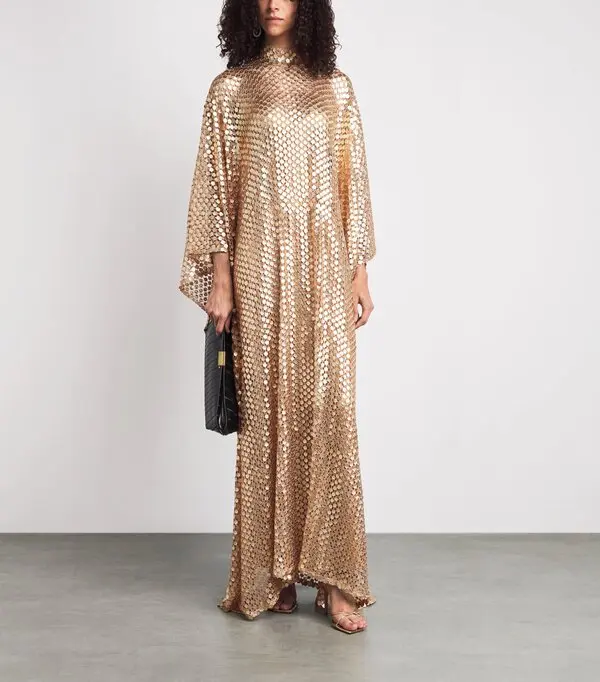 TALLER MARMO Sequinned Maxi Kaftan Dress
