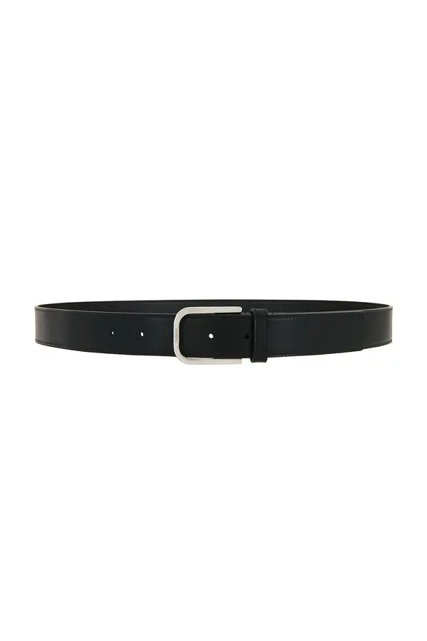 Saint Laurent Ceinture Boucle Minimale Belt - Black
