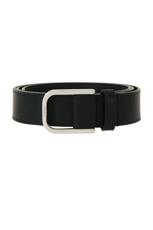 Saint Laurent Minimalist Buckle Leather Belt