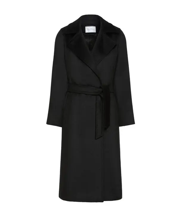 Max Mara Manuela Belted Wrap Coat - Black