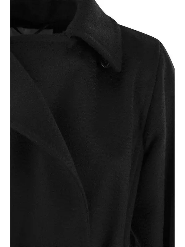Max Mara Manuela Belted Wrap Coat - Black