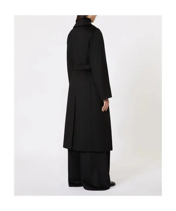 Max Mara Manuela Belted Wrap Coat - Black