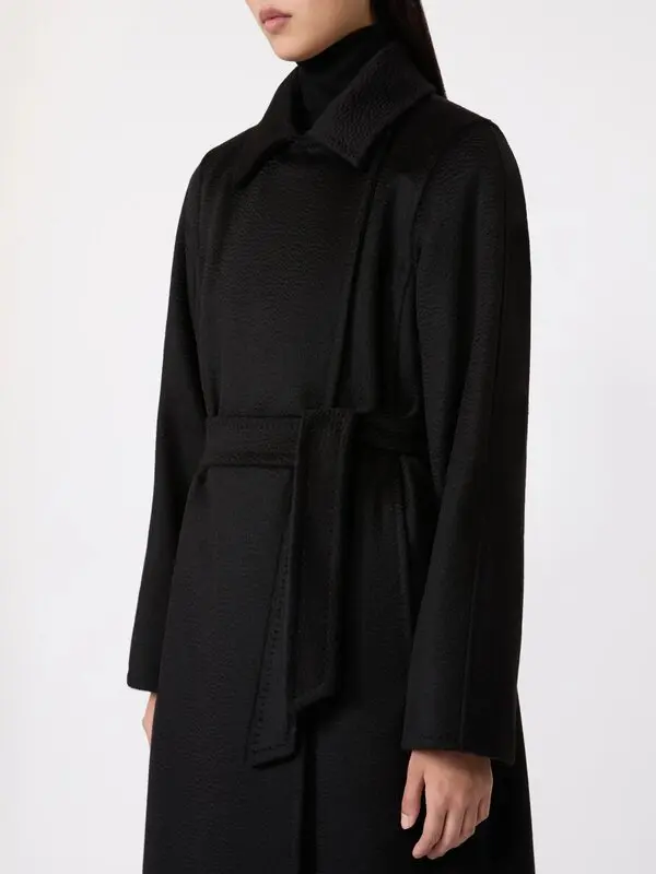 Max Mara Manuela Belted Wrap Coat - Black