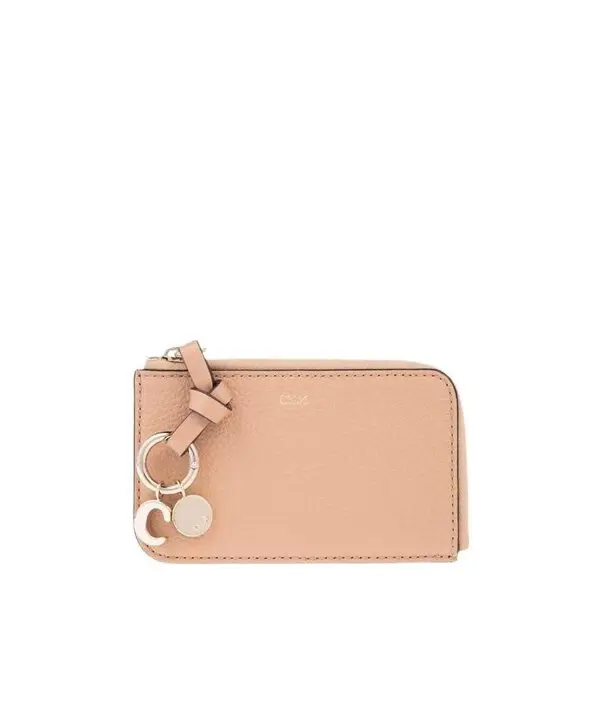 Chloé Alphabet Zipped Cardholder - Nude