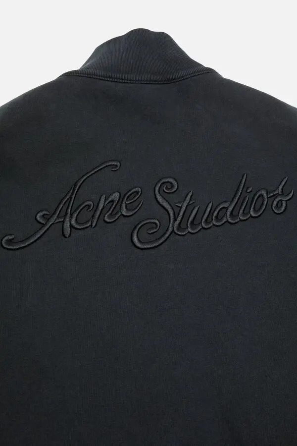 Acne Studios Zip-up Sweatshirt With Embroidered Logo