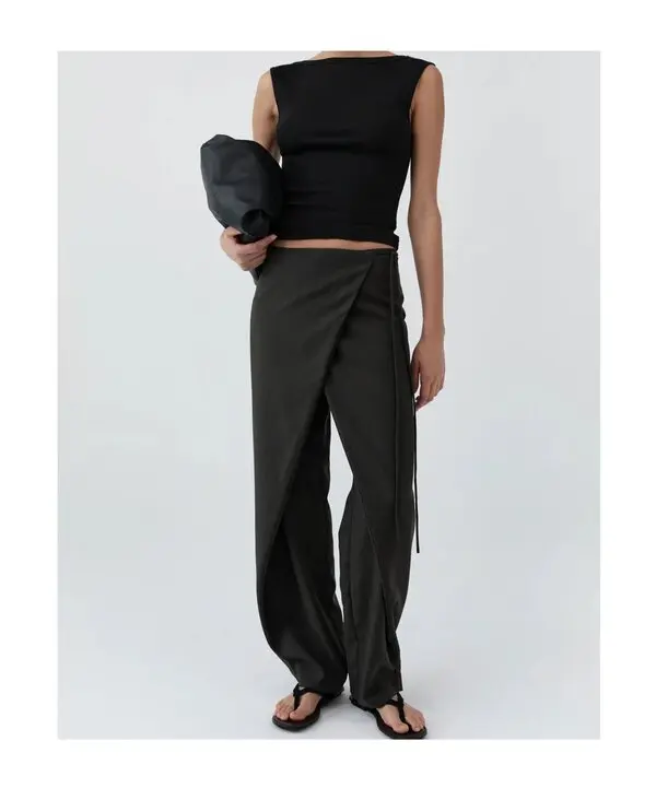 ST. AGNI Piping Drawstring Casual Pants