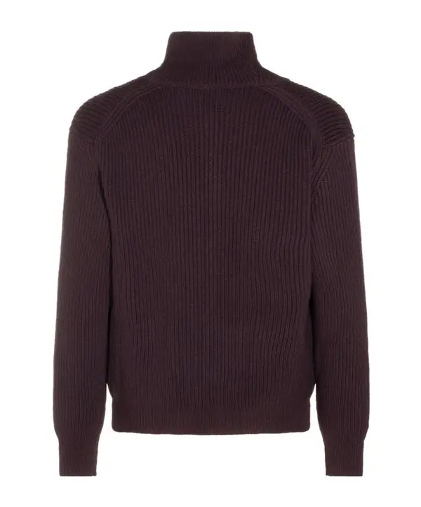 Eleventy Ribbed Shawl-collar Cardigan With Front Button And Side Pockets