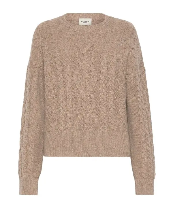 Max Mara Cable Knit Sweater - Hazelnut Brown