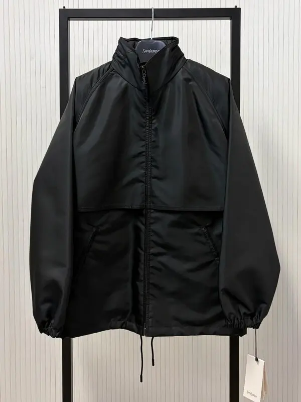 Saint Laurent High Neck Zip-up Jacket