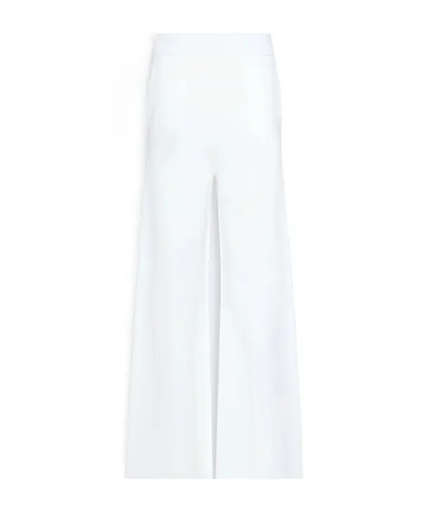 Max Mara Viscose Crepe Trousers - White