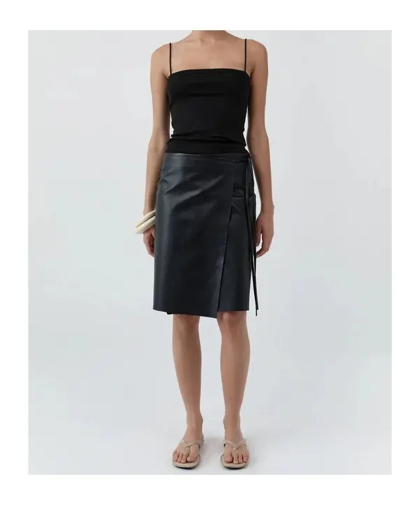 ST. AGNI Piping Tie-waist Skirt