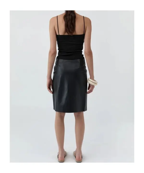 ST. AGNI Piping Tie-waist Skirt
