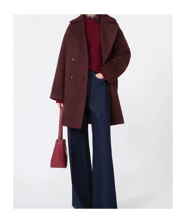 Max Mara Crew Neck Long-sleeved Knitwear With Ribbed Details