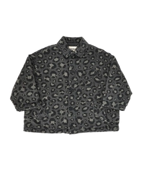 DOUUOD Leopard-print Denim Jacket