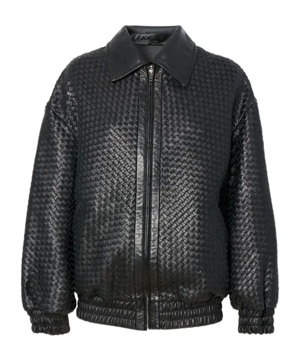 MANOKHI Woven Leather Jacket