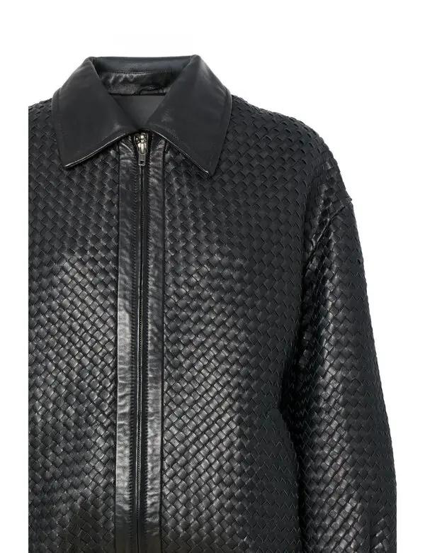 MANOKHI Woven Leather Jacket
