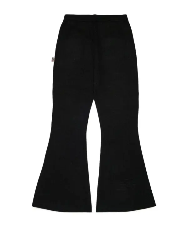 N.21 Knitted Flared Trousers - Black