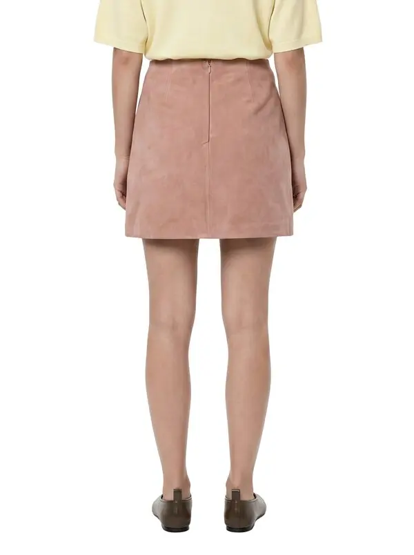 Soeur Leather A-line Skirt