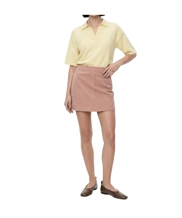 Soeur Leather A-line Skirt