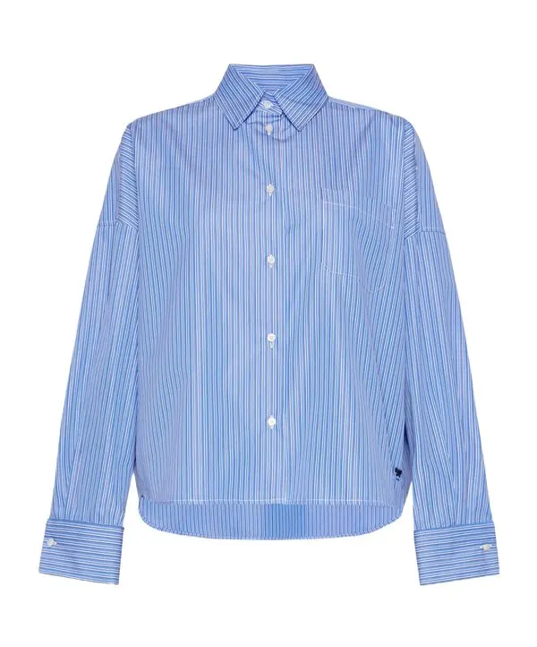 Max Mara Striped Boxy Shirt - Blue