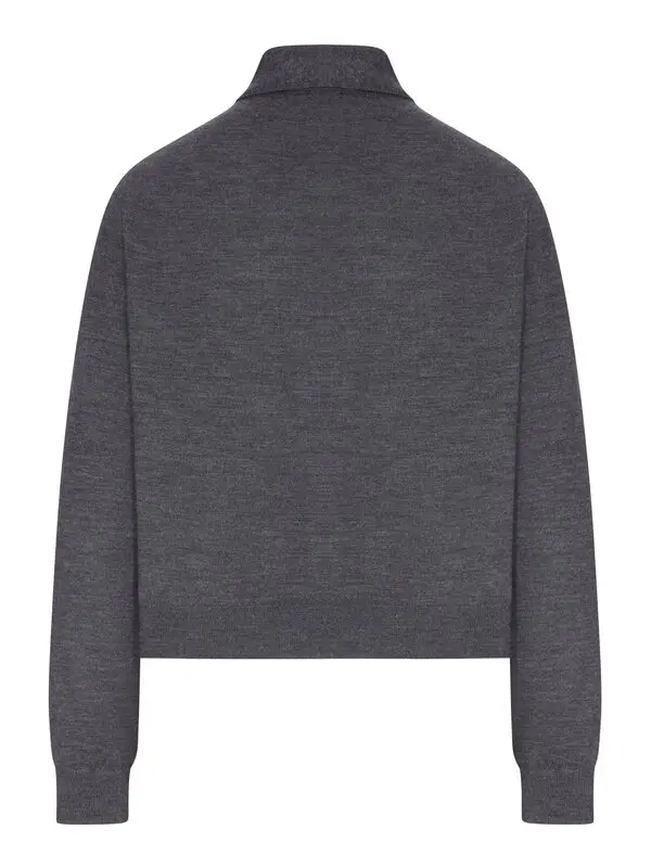 Miu Miu Wool Cardigan - Anthracite