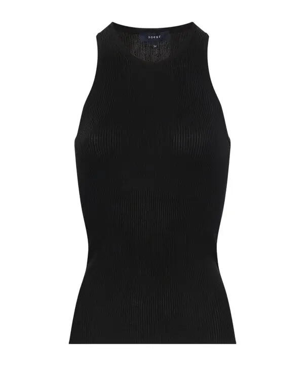 Soeur Ribbed-knit Sleeveless Top