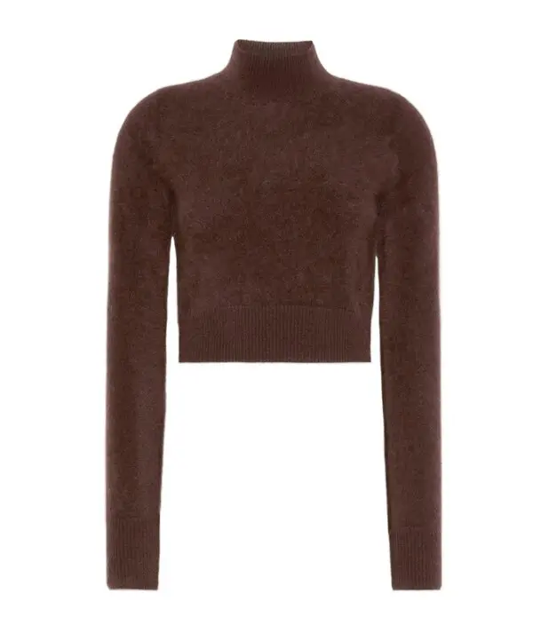Sportmax Slim Pure Cashmere Sweater - Chocolate-colored