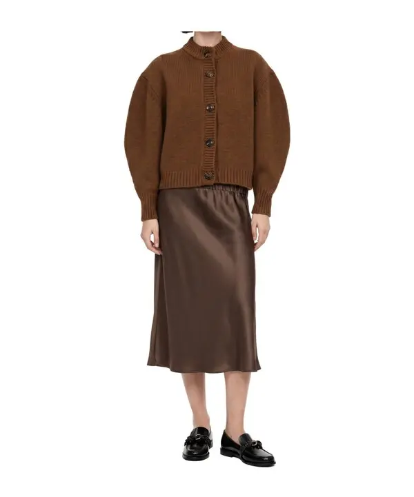 Soeur Satin Midi Skirt