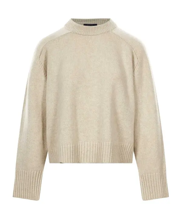 Soeur Slit-cuff Ribbed-trim Crew Neck Sweater - No