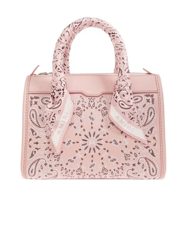 Amiri Bandana Micro Triangle Crossbody Bag - Pink