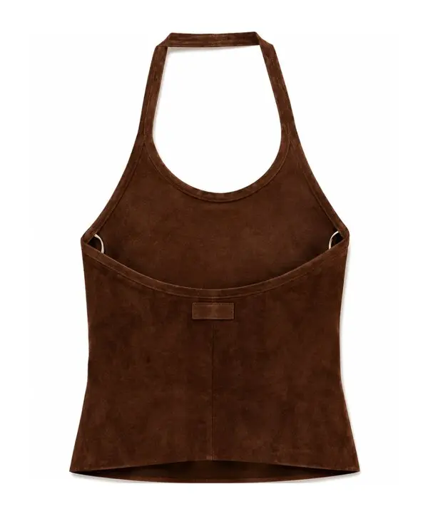 Stouls Leather Open-back Tank Top