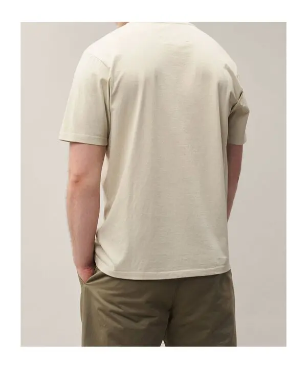C.P. COMPANY Embroidered-logo T-shirt - Silver Birch
