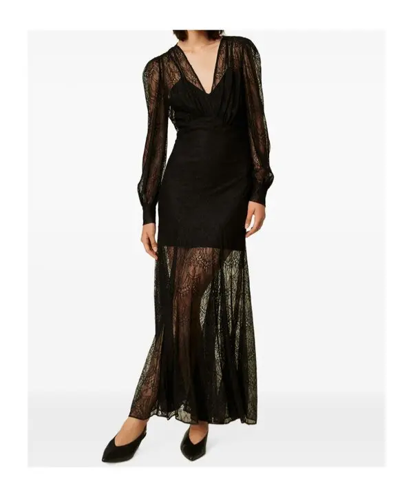 TWINSET Valenciennes Lace Maxi Dress