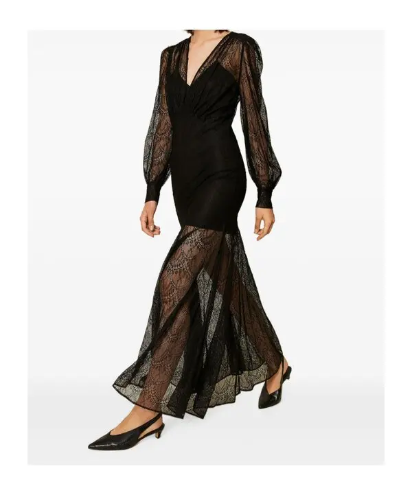 TWINSET Valenciennes Lace Maxi Dress