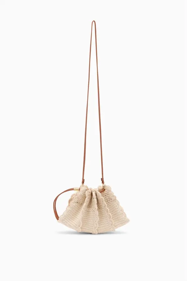 Ulla Johnson Adria Small Crochet Crossbody Bag - Shell