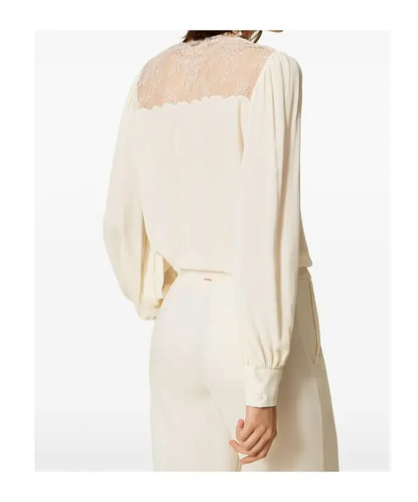TWINSET Jacquard Shirt With Lace Detailing