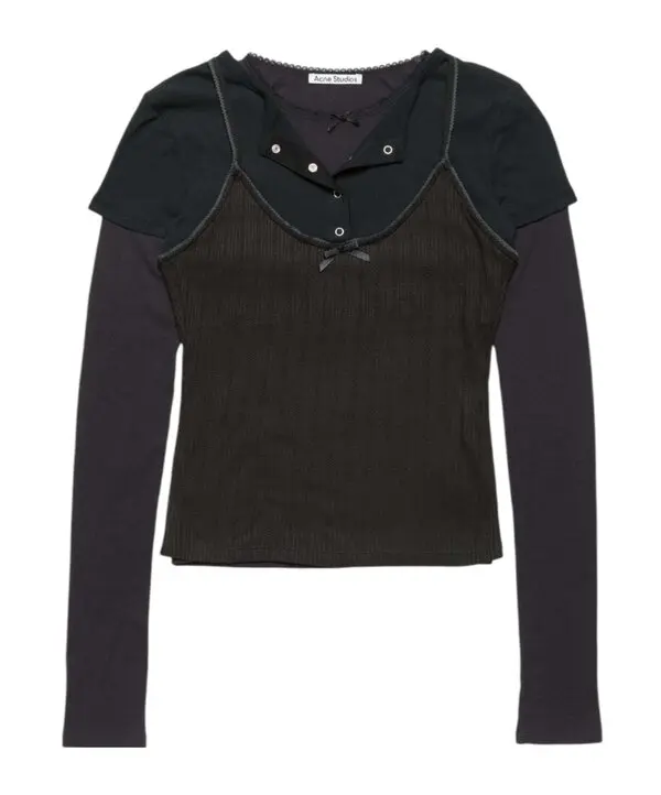 Acne Studios Layered Bow-detail T-shirt