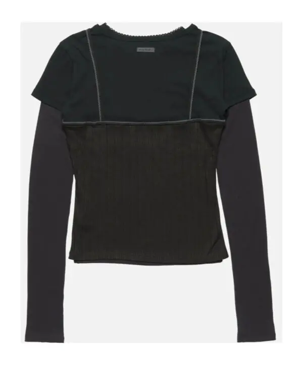 Acne Studios Layered Jersey Shirt With Bow Detail