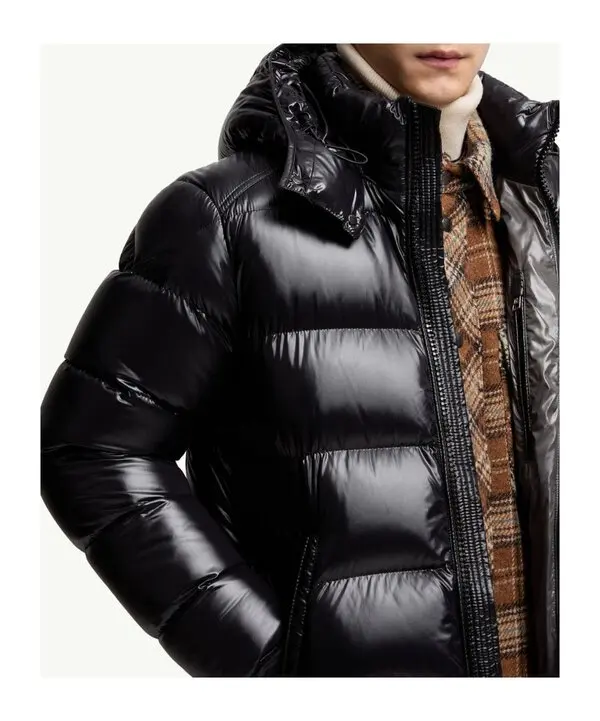 Moncler Maya Shiny Puffer Jacket - Black