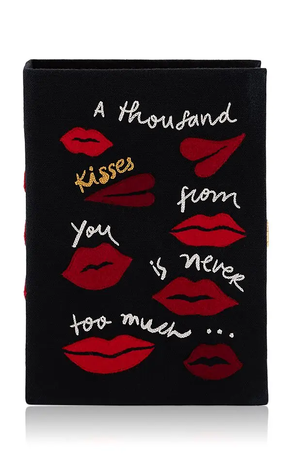 OLYMPIA LE-TAN A Thousand Kisses From You Clutch - Black